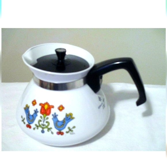Kitchen | Corning Teapot Tea Pot 6 Cup Friendship Country Festival Blue ...